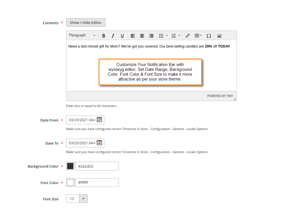 Magento 2 Notification Bar Pro by MageComp by themagecomp | CodeCanyon